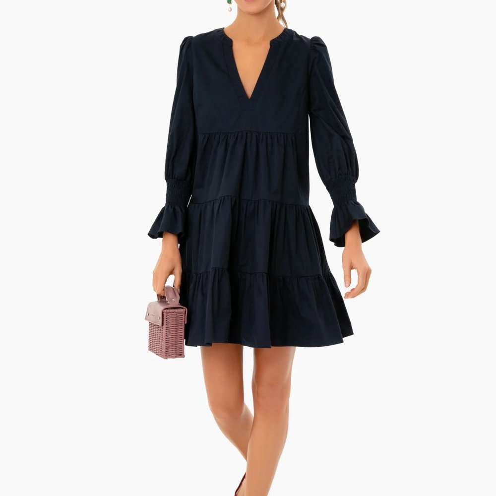 Pomander Place Navy Cotton Poplin Kenzo Dress | Size … - Gem
